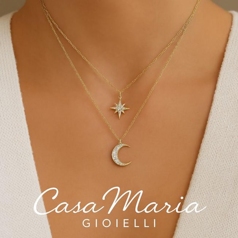 Stella Notte "starry Night" Collier Necklace – 925 Sterling Silver With ...