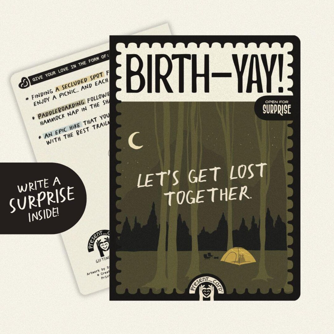 Adventurous Lovers Birthday Card – Let's Get Lost Together - Etsy