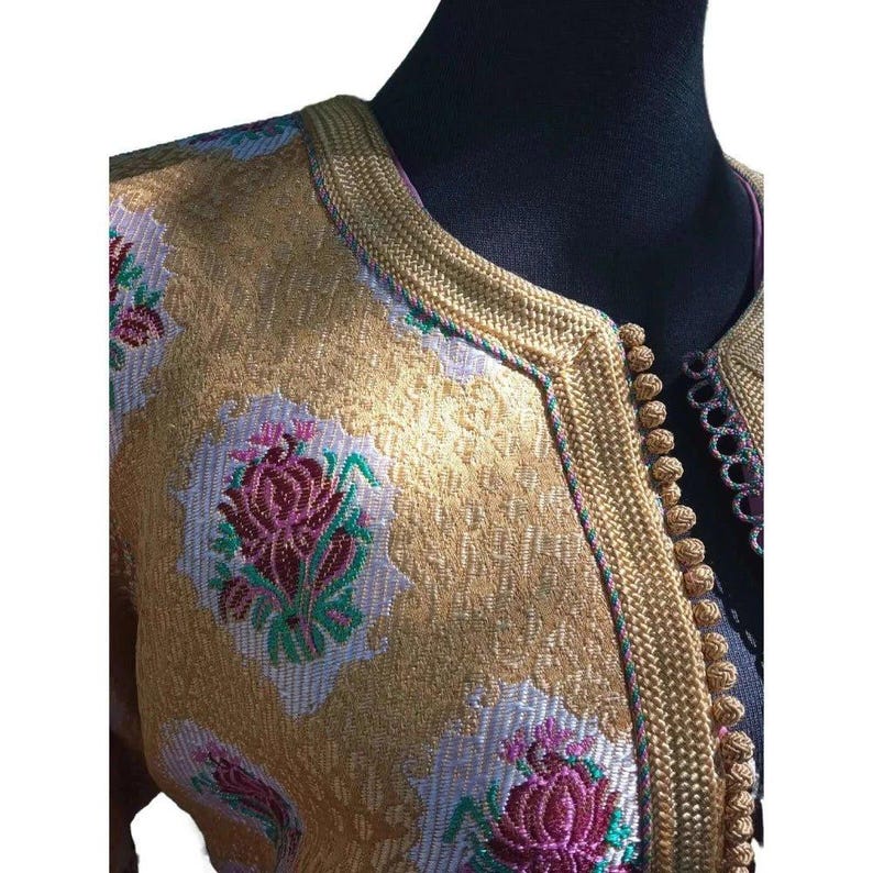 Antique 19th Century Fez Kaftan - Original Moroccan Brocade Khrib ...