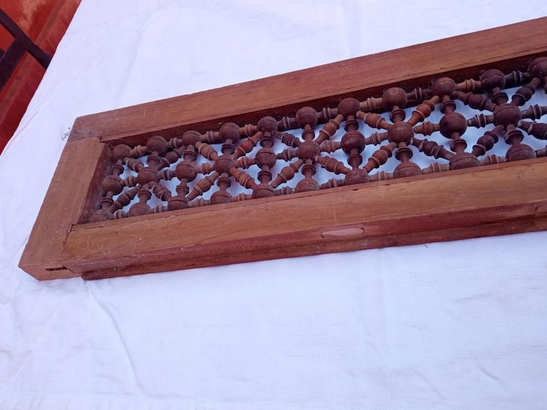 Set of 4 Vintage Mashrabiya Windows - Moroccan Wooden Screens, Islamic ...