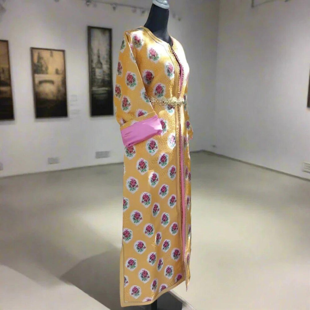 Antique 19th Century Fez Kaftan - Original Moroccan Brocade Khrib ...