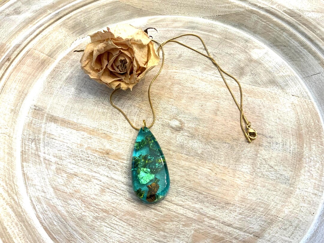 Aqua Tear Drop - Etsy