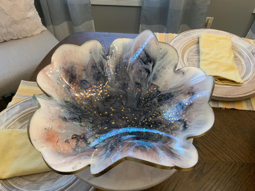 Resin Rose Gold Glam Bowl - Etsy