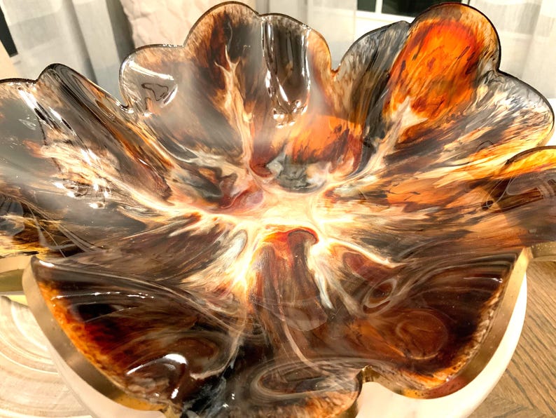 Resin Burnt Orange Swirl - Etsy
