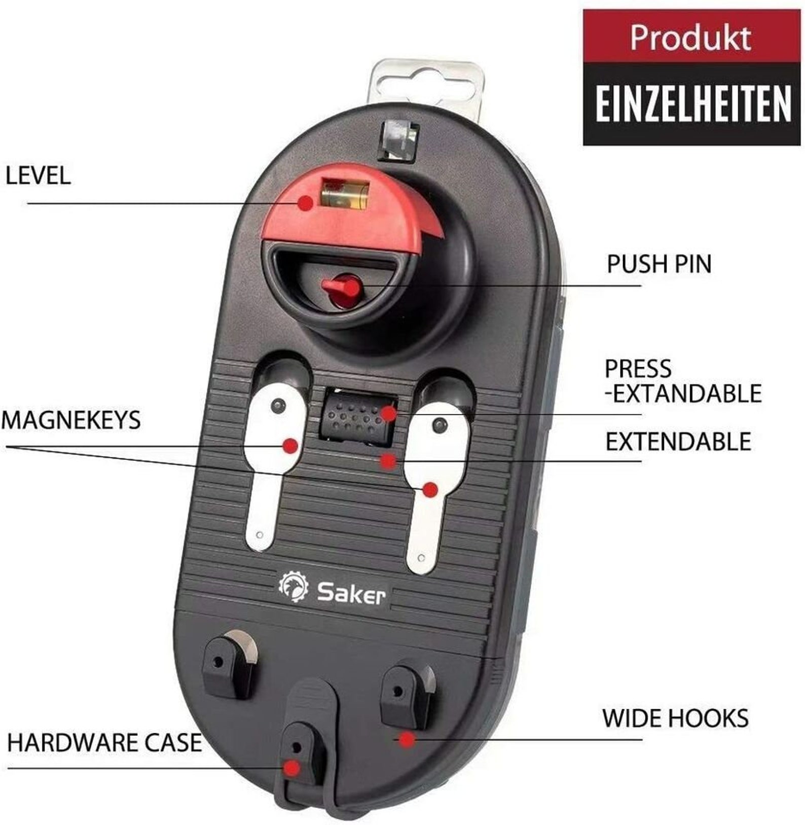 Saker Picture Hanging Tool Kit Multi-purpose Layout Tool - Self ...