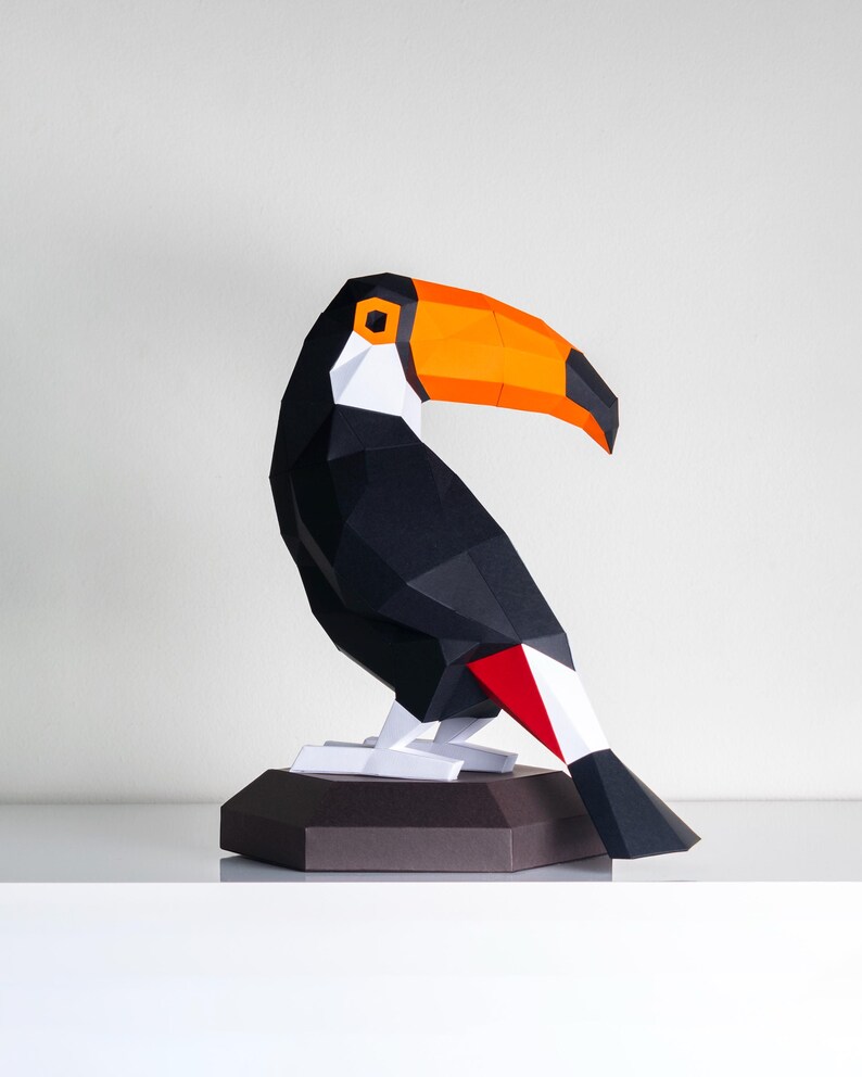 Toucan, Papercraft, Digital Template, Origami Style, PDF Download DIY ...
