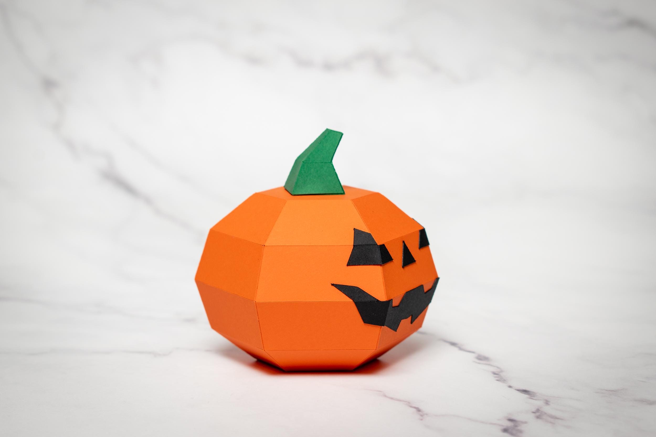 Mini Halloween Pumpkin Papercraft Template PDF SVG DXF | 3D Jack-o ...