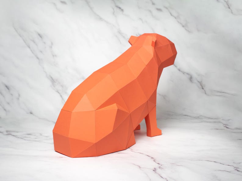 Capybara Papercraft Template PDF SVG DXF | 3D Low-poly Animal ...