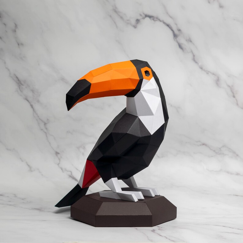 Toucan, Papercraft, Digital Template, Origami Style, PDF Download DIY ...