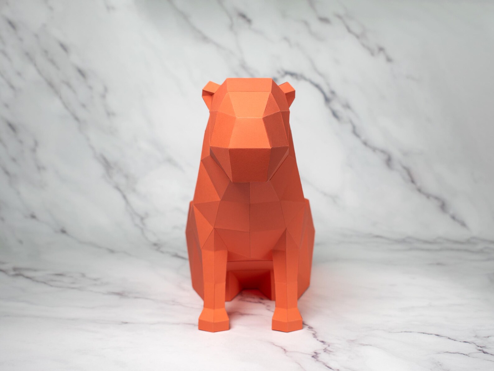 Capybara Papercraft Template PDF SVG DXF | 3D Low-poly Animal ...