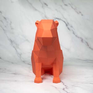 Capybara Papercraft Template PDF SVG DXF | 3D Low-poly Animal ...