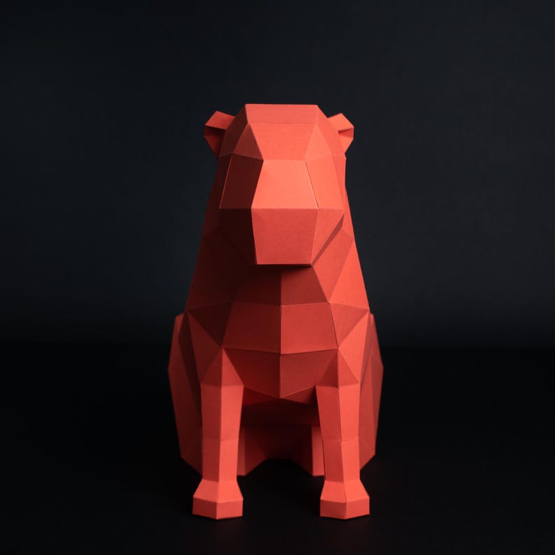 Capybara, Papercraft, Digital Template, Origami Style, PDF Download DIY ...