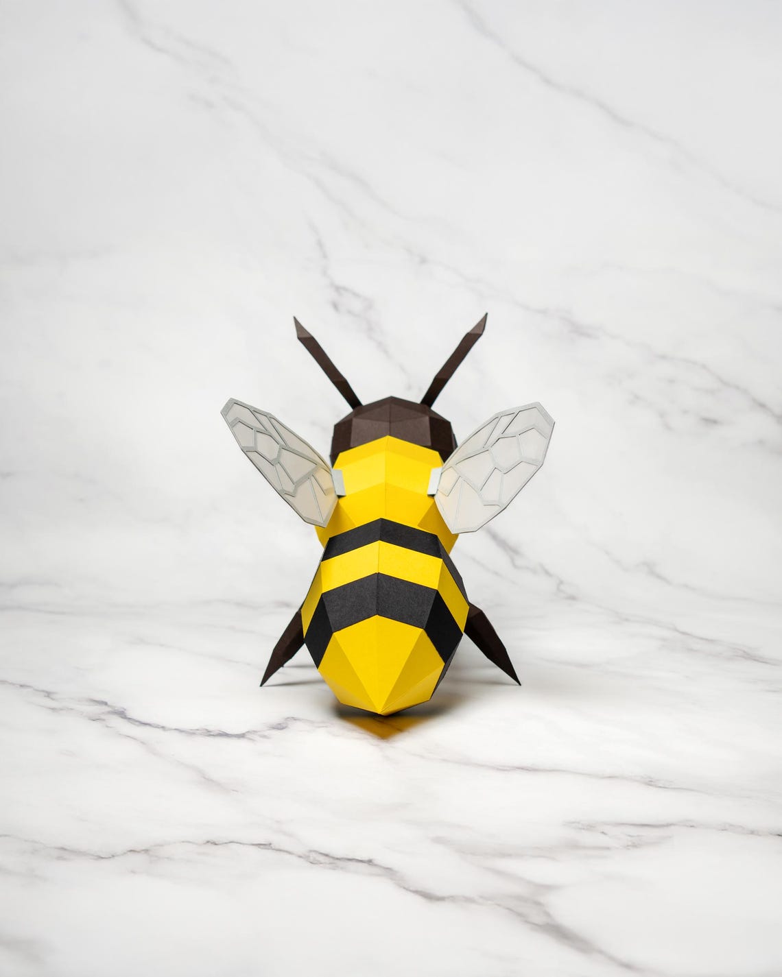 Bee Papercraft Template PDF SVG DXF | Low-poly Insect Model | Printable ...