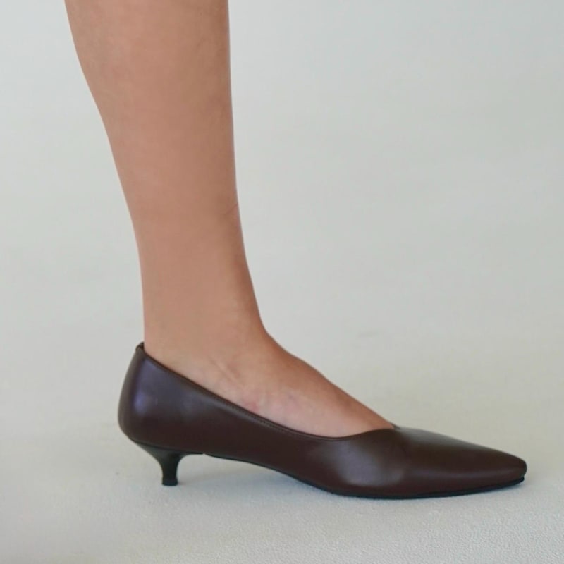 Kitten Heels Burgundy - Etsy