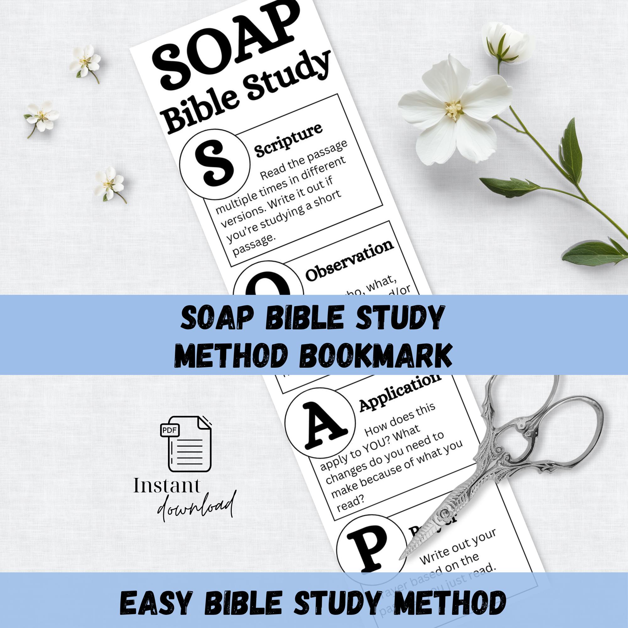 SOAP Bible Study Bookmarks, SOAP Bible Study Method Bookmarks Printable ...