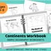 Continents Workbook for Kids Printable Geography Worksheets Homeschool ...