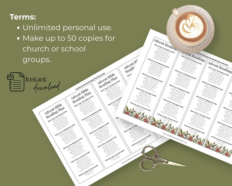 Advent Reading Plan Bookmark | Printable Bible Reading Guide - Etsy