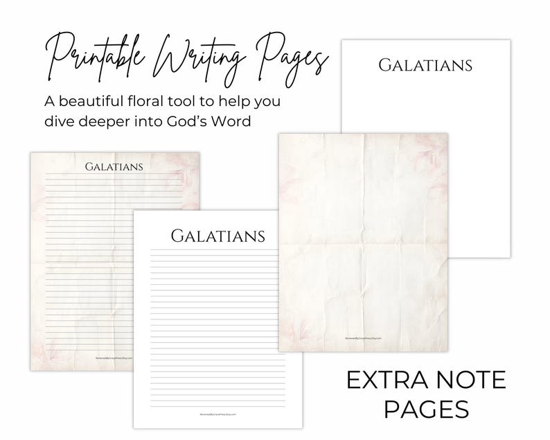 Galatians 30-day Scripture Writing Plan, Christian Printable Bible ...