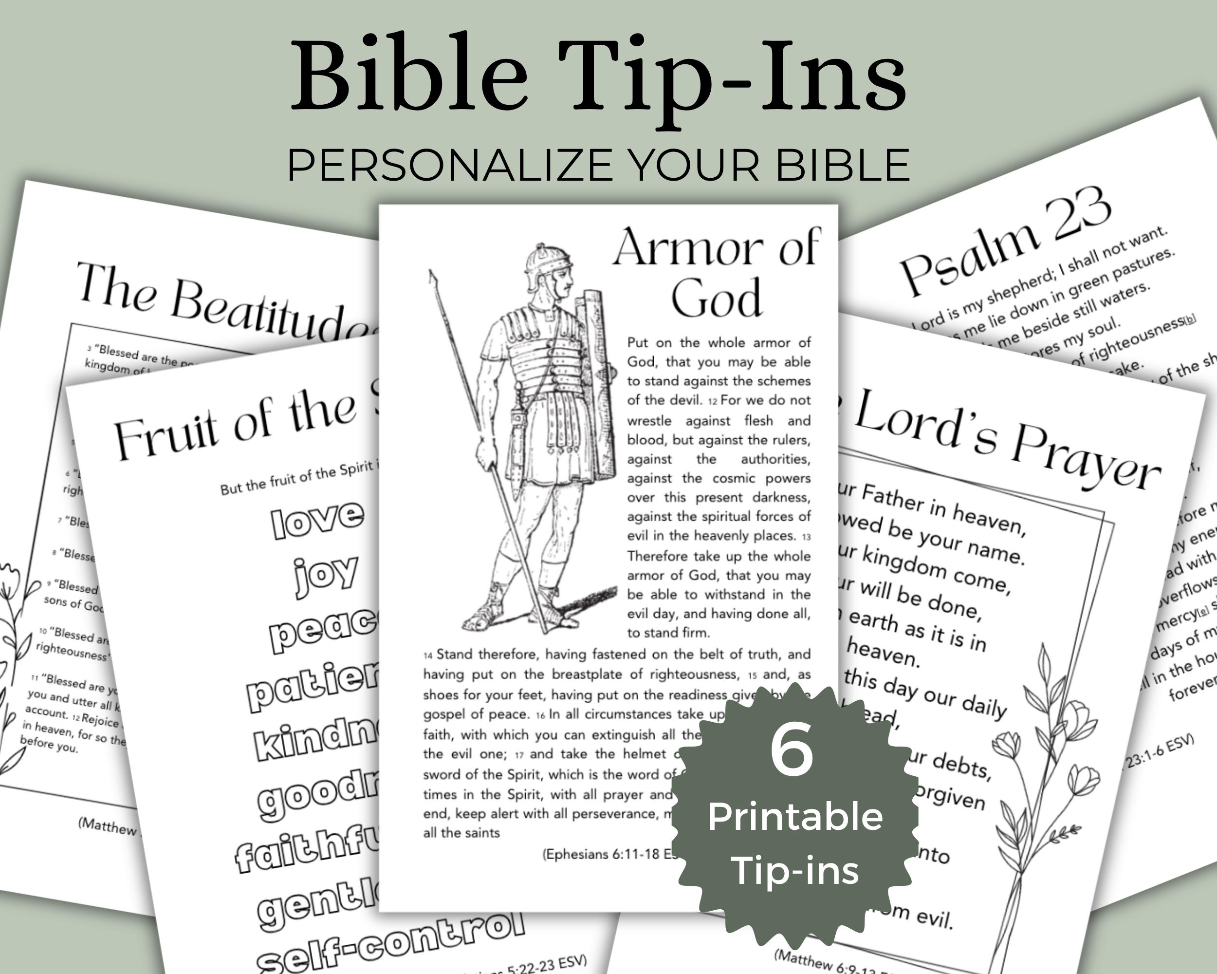 Minimalist Bible Tip-ins Printable Bundle | Loaded Bible Inserts PDF ...