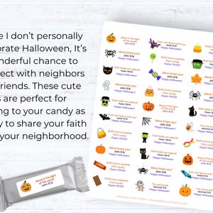 Halloween Stickers With Bible Verses, Halloween Candy Stickers That Fit ...