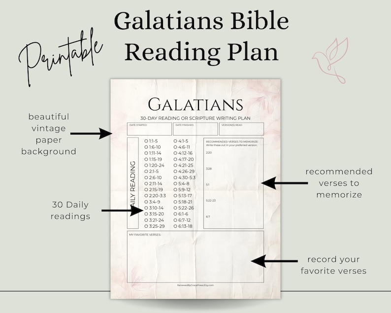 Galatians 30-day Scripture Writing Plan, Christian Printable Bible ...