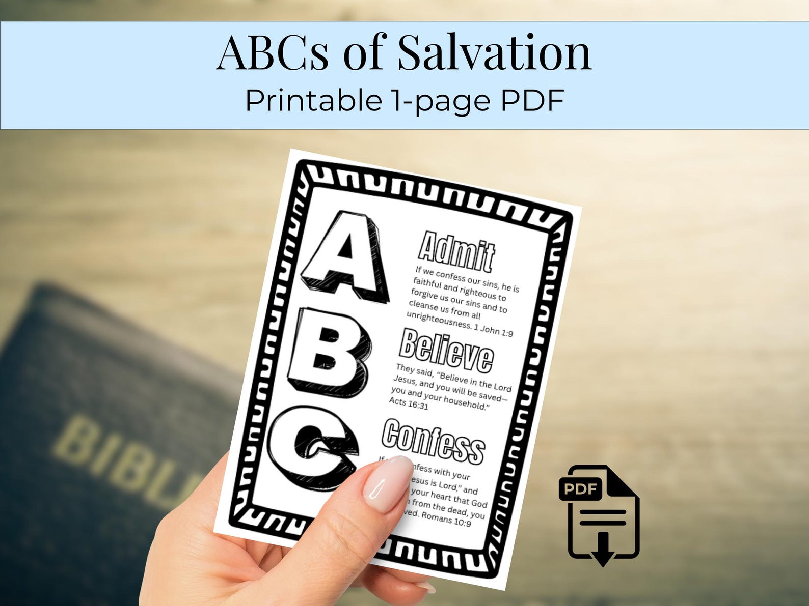 ABC of Salvation Tract for Kids Gospel VBS Flyer VBS 2025 Vacation ...