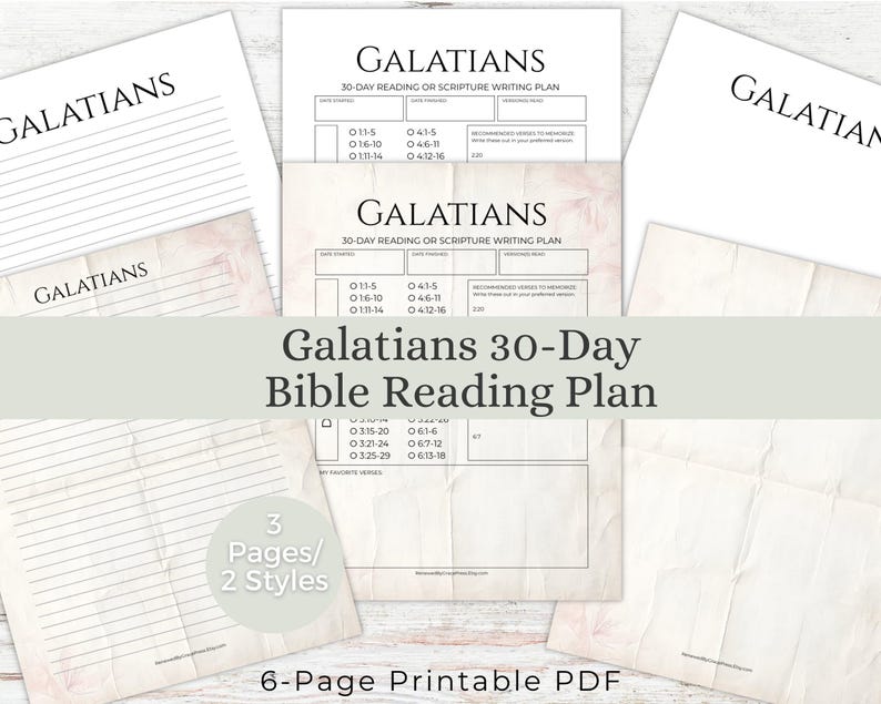 Galatians 30-day Scripture Writing Plan, Christian Printable Bible ...