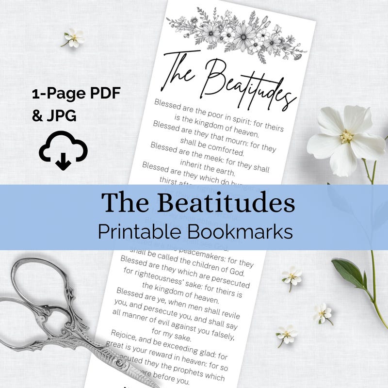 Beatitudes Bookmark - Etsy