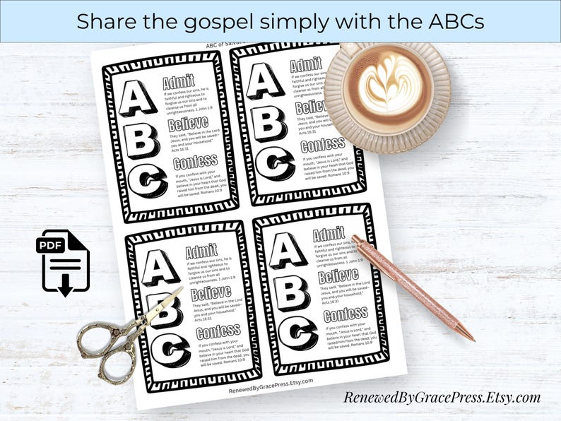 ABC of Salvation Tract for Kids Gospel VBS Flyer VBS 2025 Vacation ...