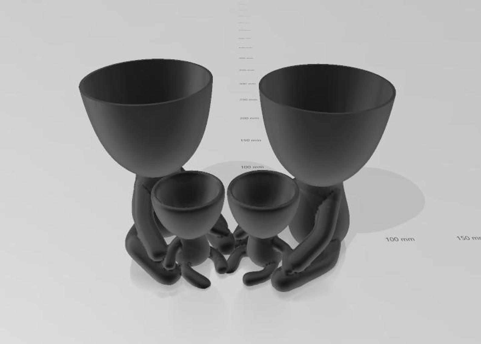 Personalised Human Plant Pot | Family Shaped Planter | Custom 3D ...