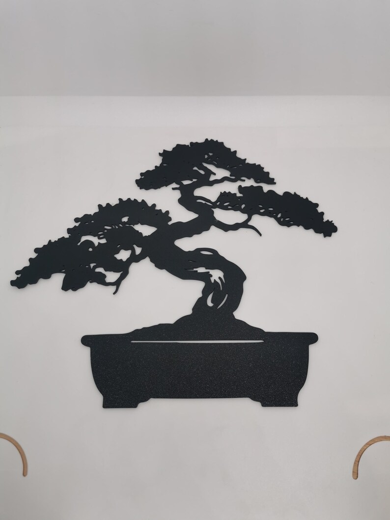 2D Bonsai Tree Wall Art | 3D Printed Decorative Piece | Minimalist Zen ...