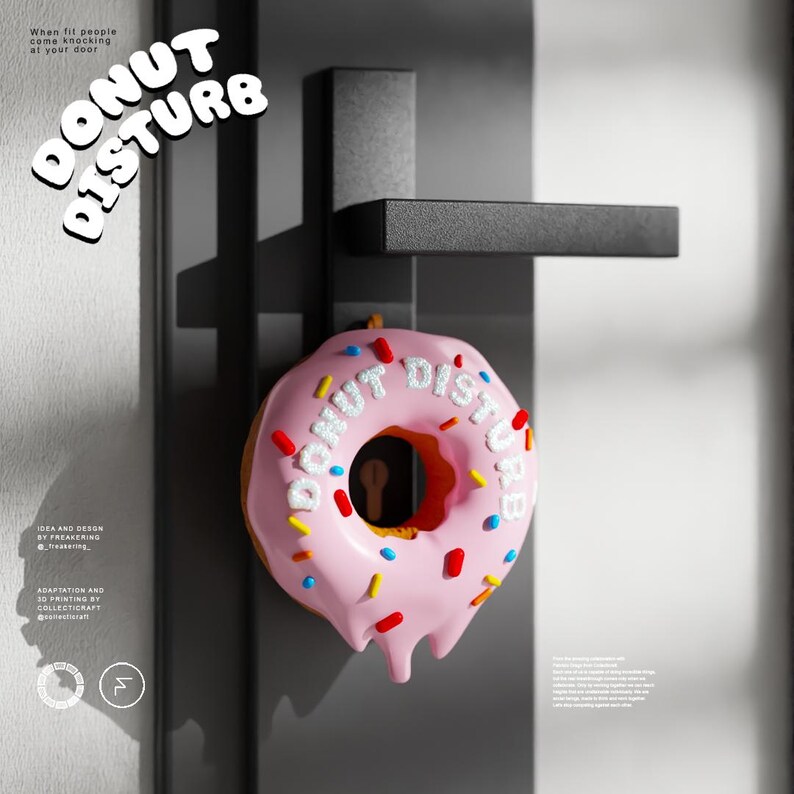 Donut Disturb Sign – Funny Door Sign for Office, Bedroom, or Dorm ...