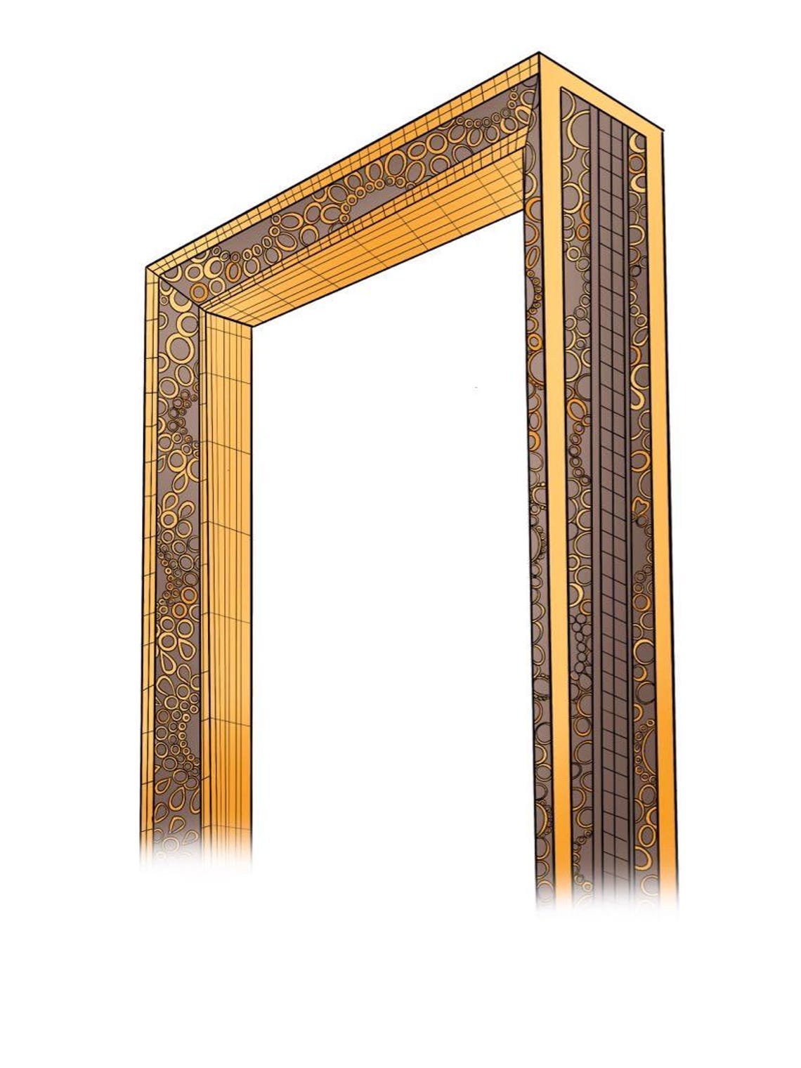 Dubai Frame Illustration – Digital Art PNG PDF| UAE Landmark Clipart - Etsy