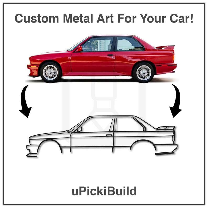 Custom Car Metal Wall Art, Personalized Metal Wall Art, Custom Vehicle ...
