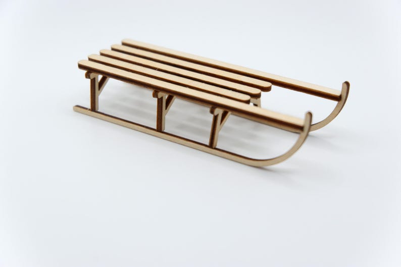 Miniature Sled Kit - 1:12 Dollhouse Wooden Sled - Etsy