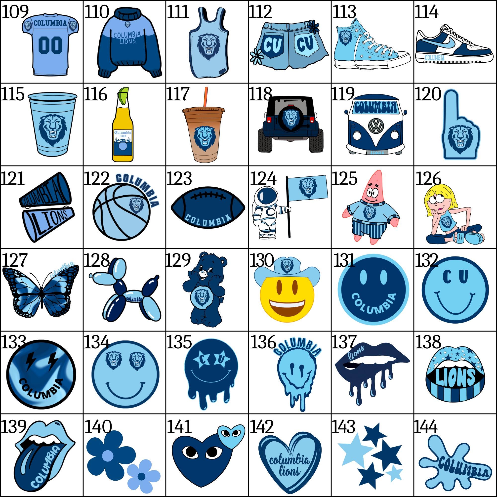 Columbia Sticker Pack (choose Your Own!) - Etsy