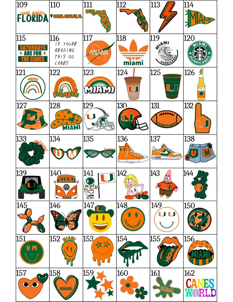Miami Sticker Pack (choose Your Own!) - Etsy