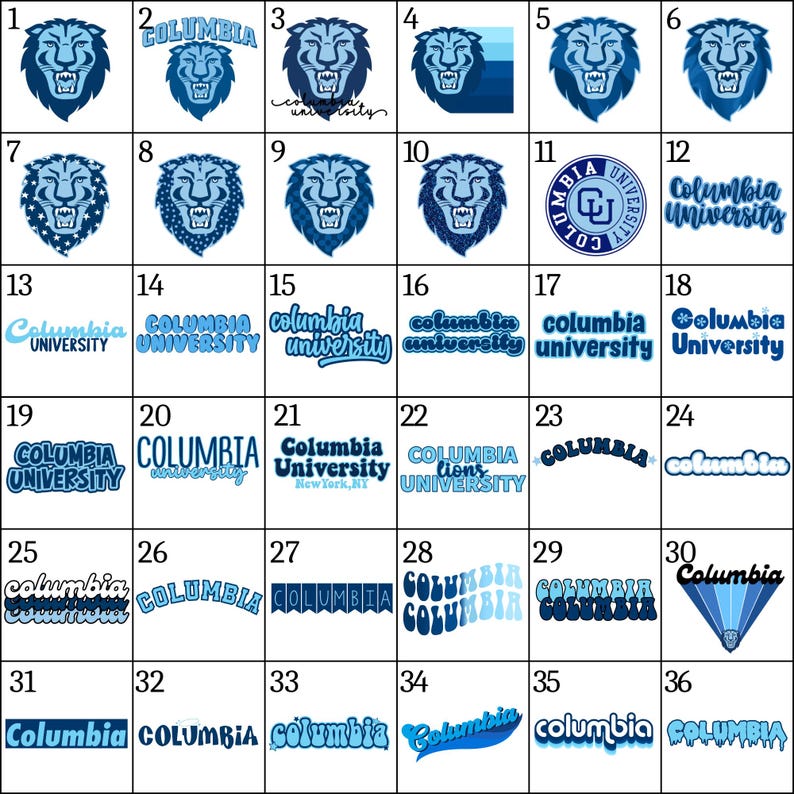 Columbia Sticker Pack (choose Your Own!) - Etsy