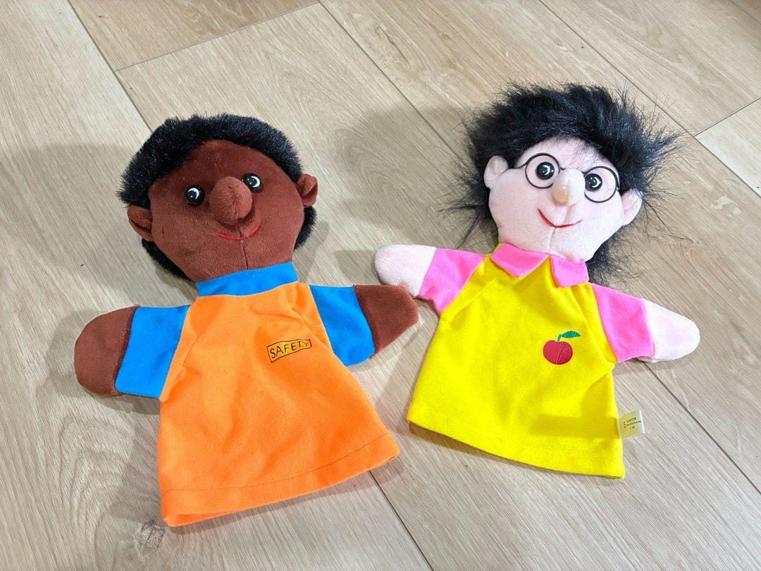 Diverse Hand Puppets - Plush Educational Toys - Set of 2 - Etsy