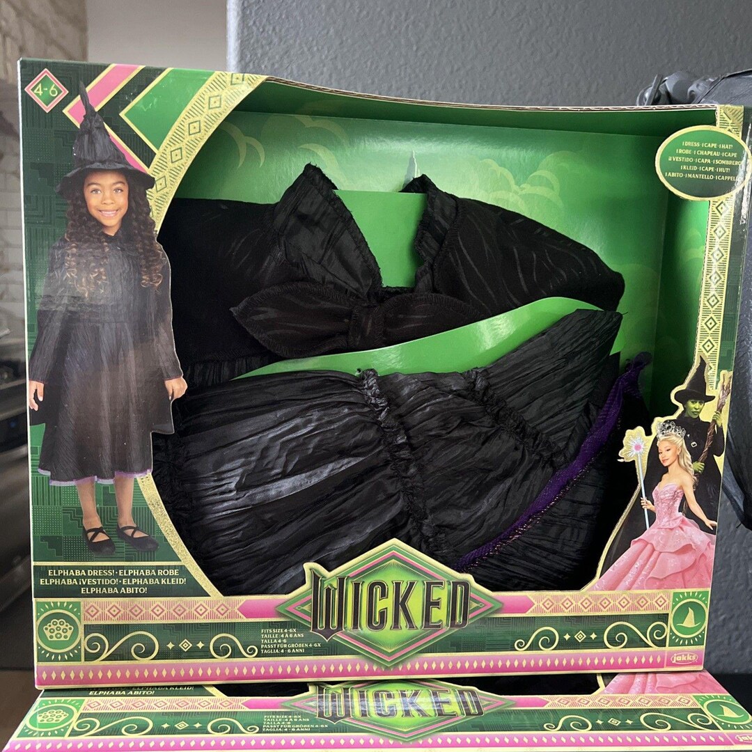 Wicked Elphaba Costume Dress up Set - Size 4/6x - Etsy