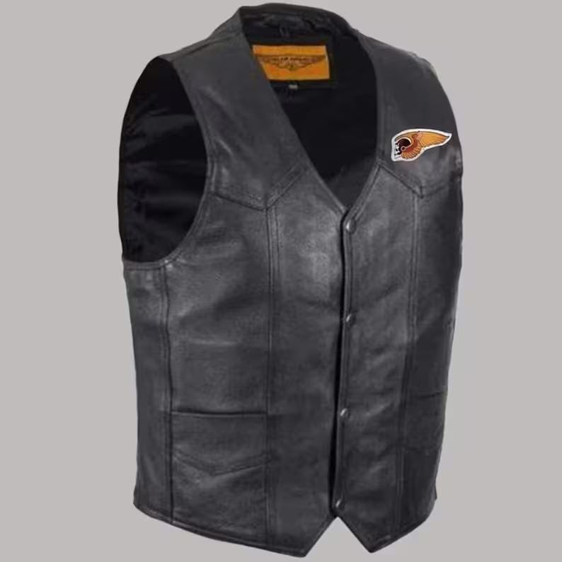 Handmade Hells Angels Vintage Outlaw Biker Leather Vest, Biker ...