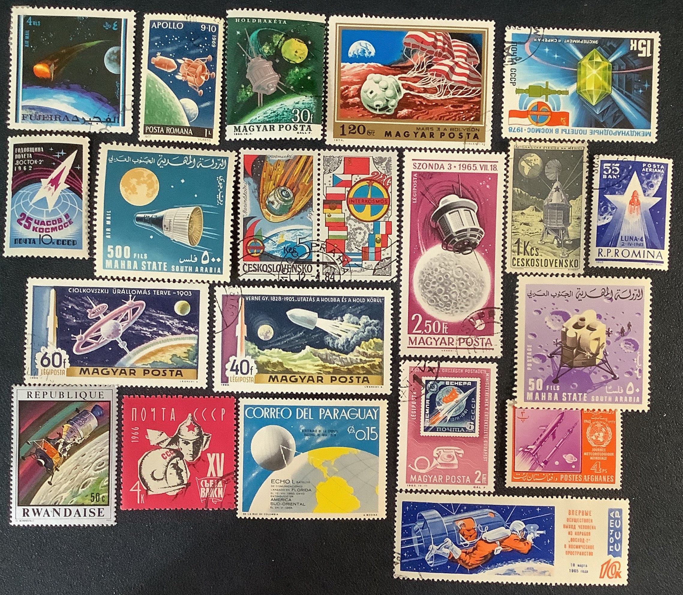 Art & Collectibles 20 SCI FI NASA Apollo Space Moon Mars World Postage ...