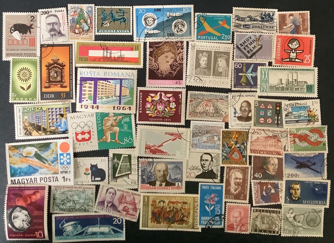 50 EUROPEAN COUNTRIES Collectors Set Vintage Postage Stamps - Etsy