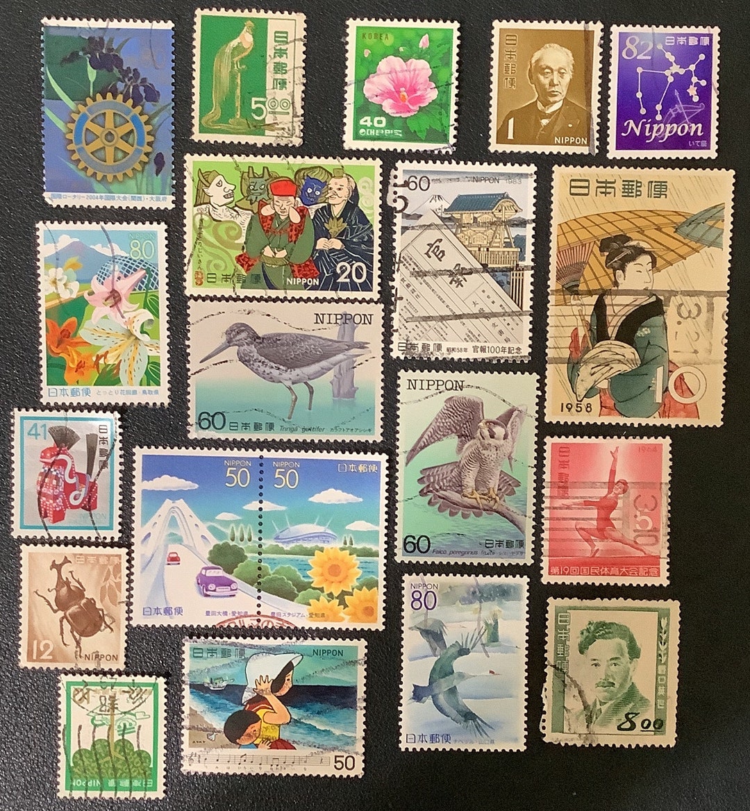 20 JAPAN Asian Collector Set Vintage Postage Stamps for Collectors or ...