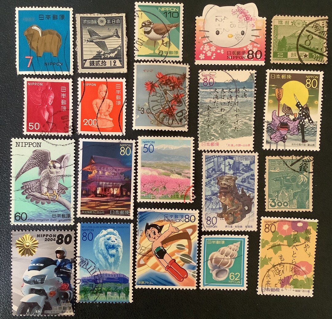 20 JAPAN Asian Collector Set Vintage Postage Stamps for - Etsy