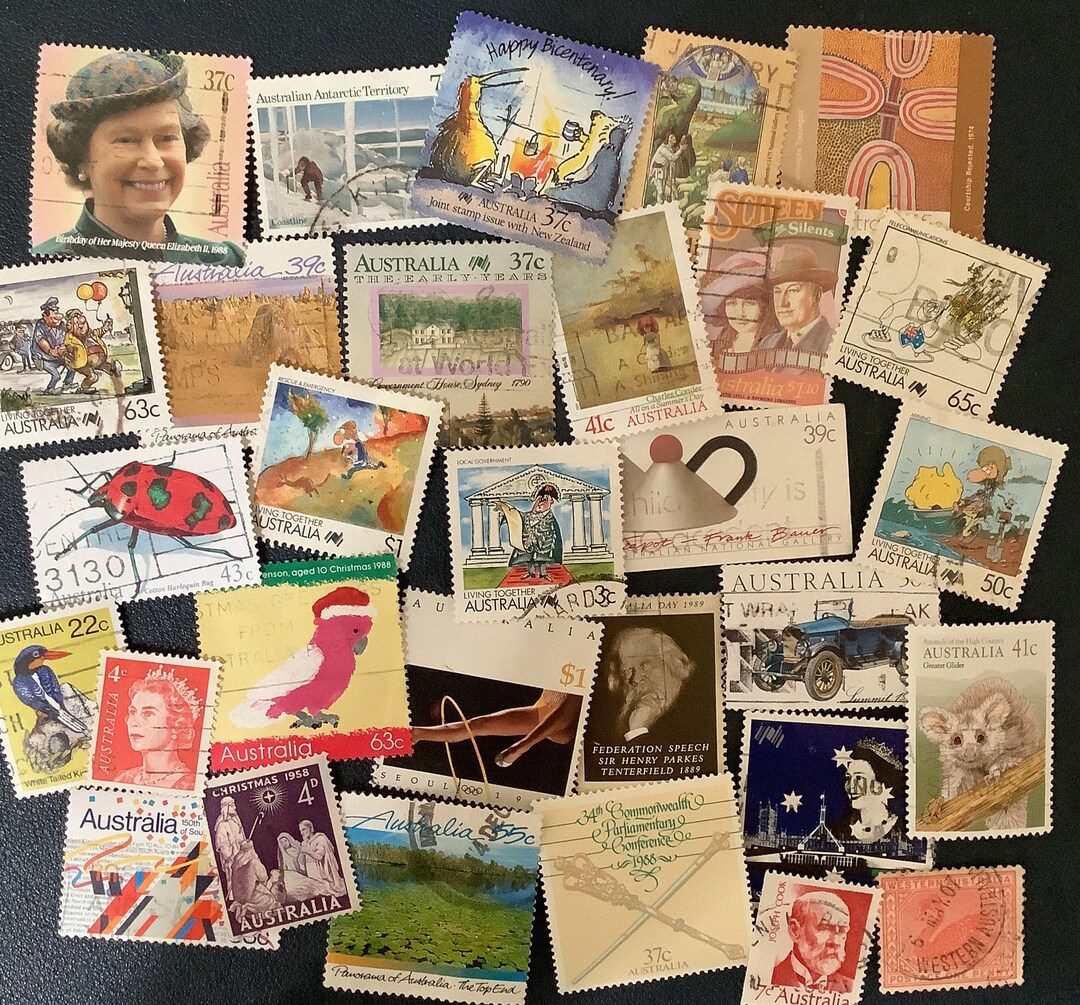30 AUSTRALIA AUSTRALIAN Postage Stamps for Collectors or Crafting ...