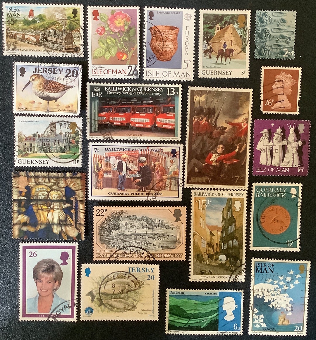 20 England U.K. Great BRITAIN Vintage Postage Stamps for - Etsy