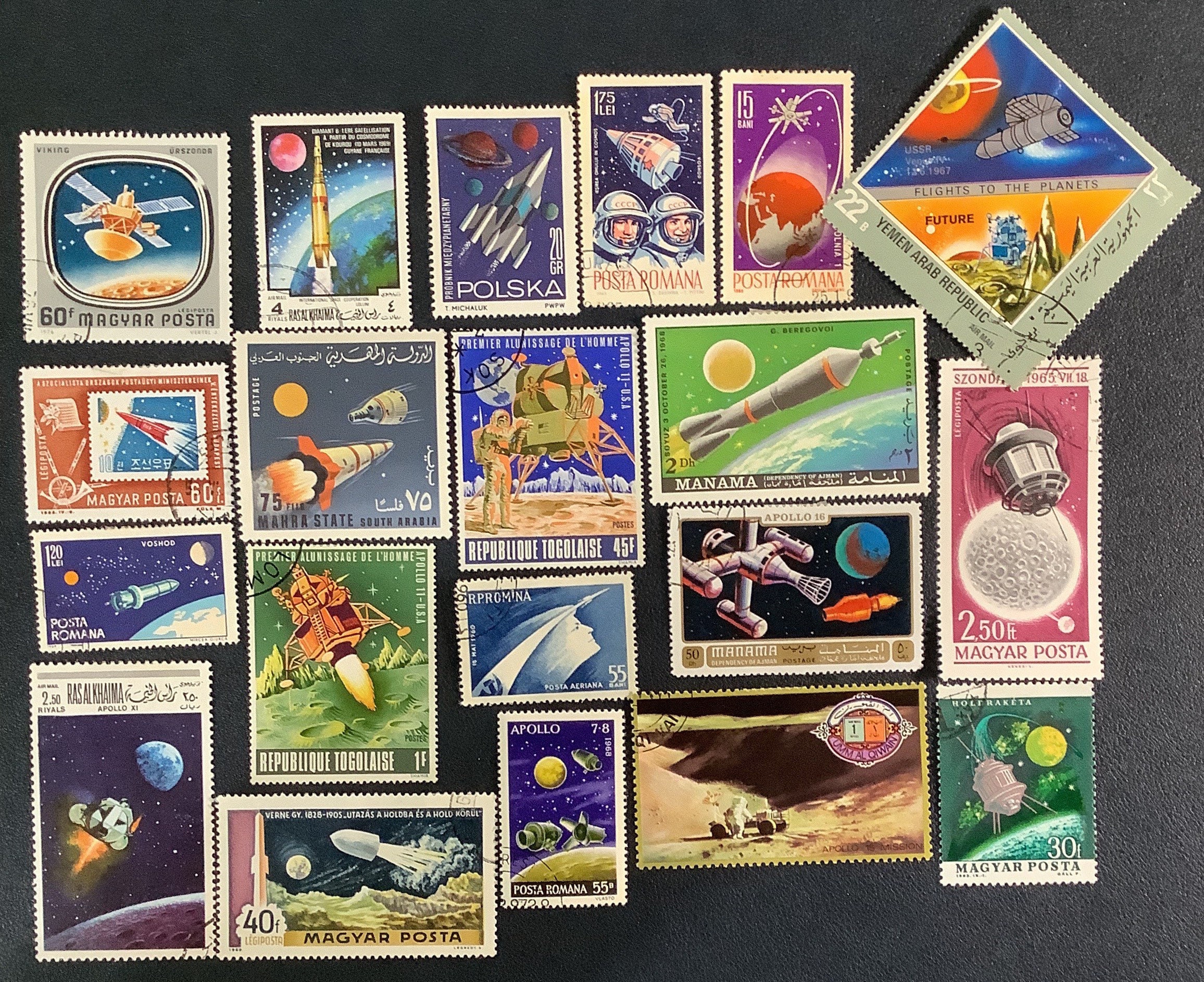 Art & Collectibles 20 SCI FI NASA Apollo Space Moon Mars World Postage ...