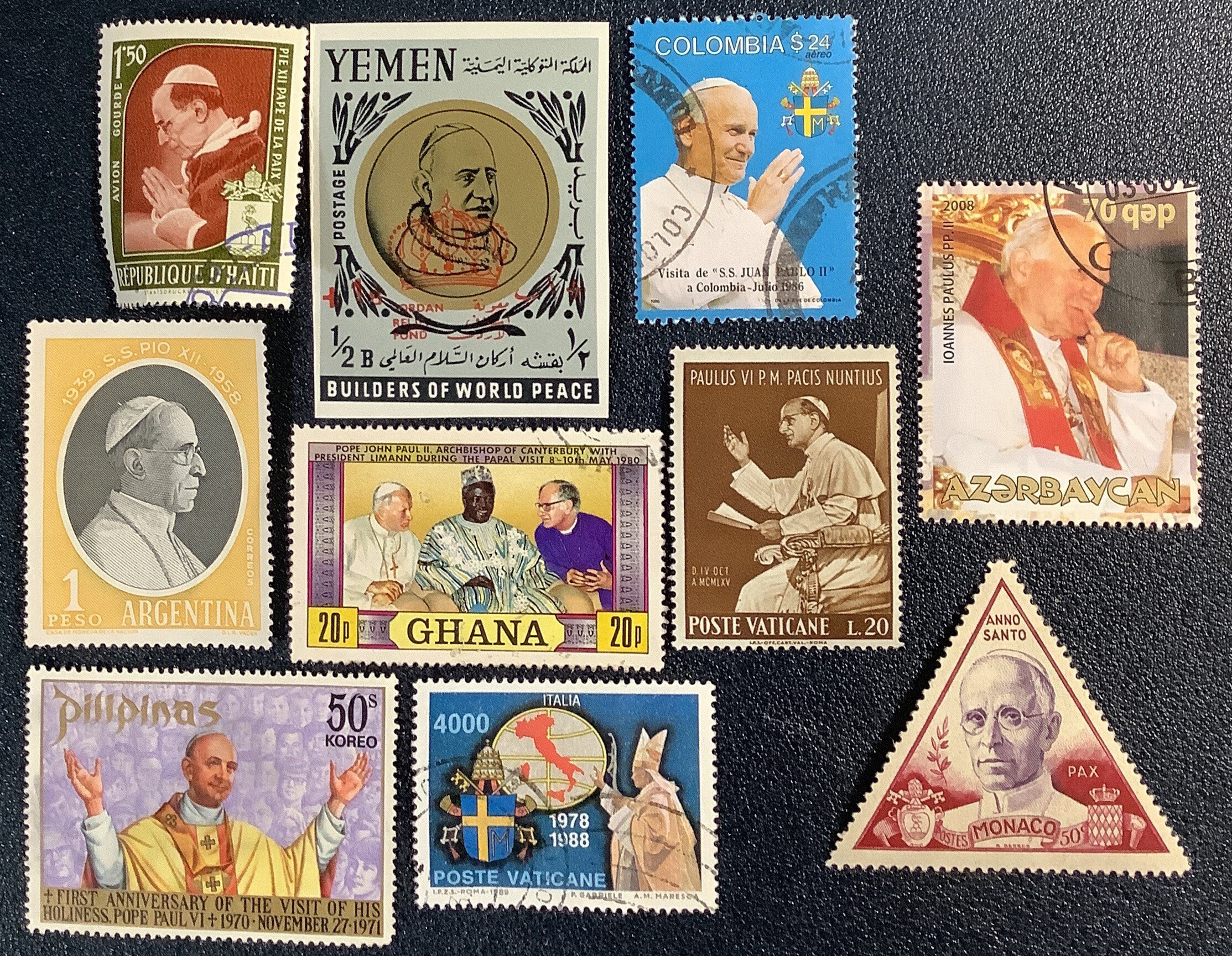 Mixed Media & Collage Vintage Papal Vatican Paper Ephemera Stamps Paper ...