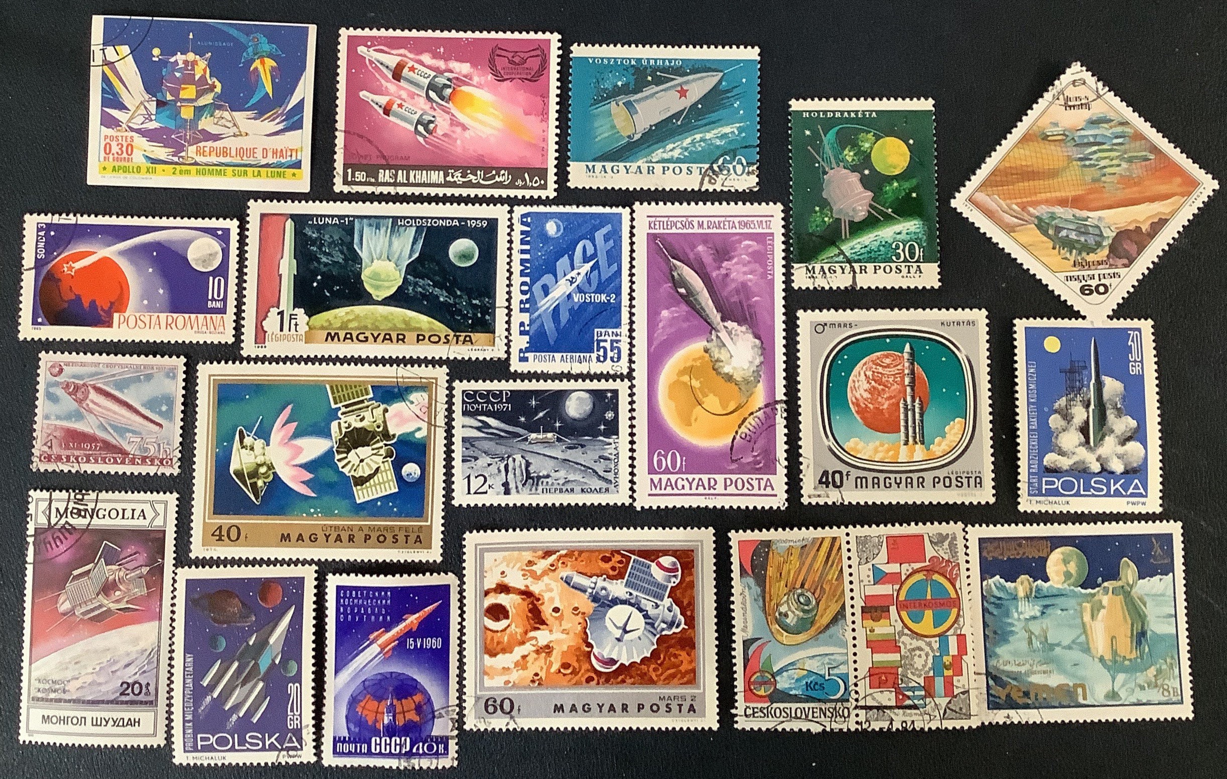 Art & Collectibles 20 SCI FI NASA Apollo Space Moon Mars World Postage ...